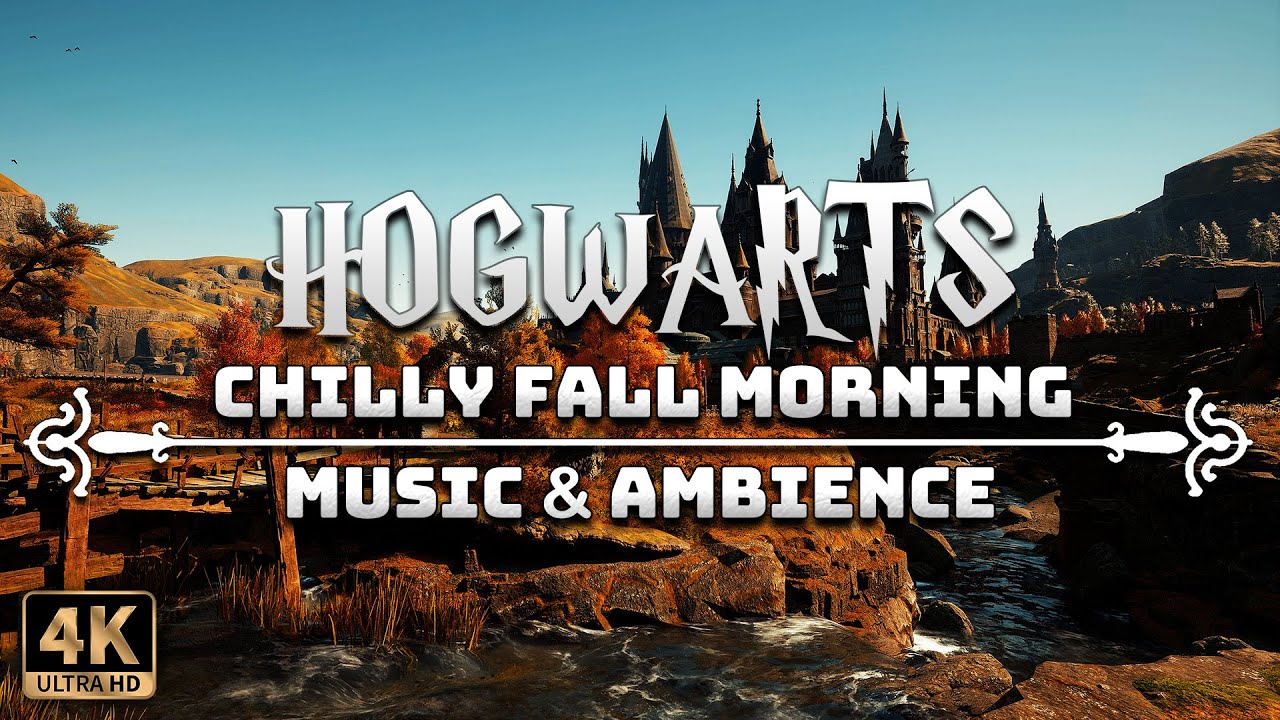 A Chilly Fall Morning at Hogwarts 🍁 | 4K Harry Potter Music & Ambience ...