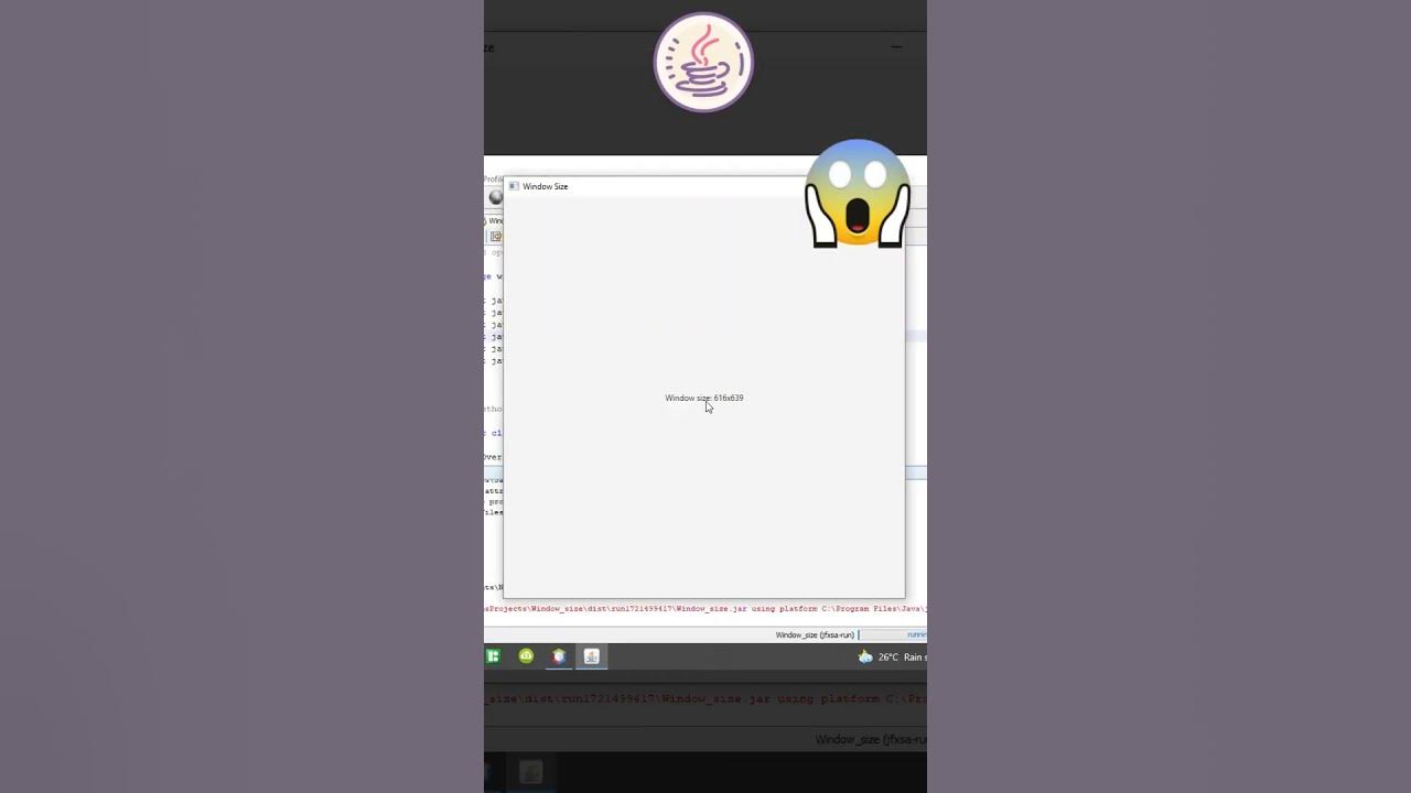 Get The Window Size In Java Java Javafx Programming Javaprogramming