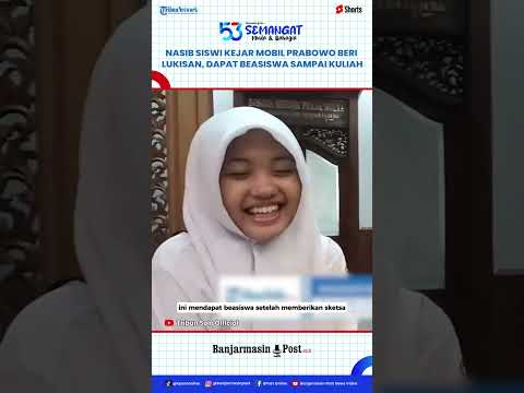 Kejar Mobil Prabowo, Siswi SMP di Solo Beri Lukisan ke RI 1 Dapat Beasiswa Sampai Kuliah