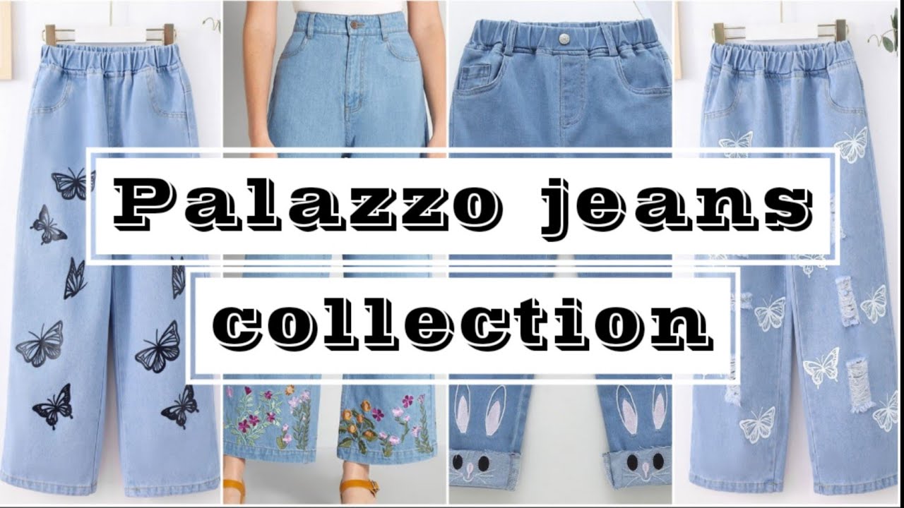 Plazo Jeans collection for Girls |plazo pants Ideas 2023 - YouTube