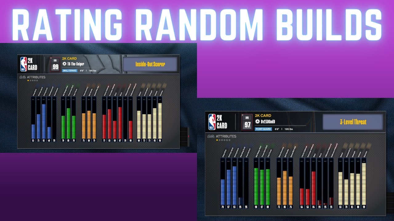 RATING 2 RANDOM BUILDS ON NBA 2K24 NEXT GEN - YouTube