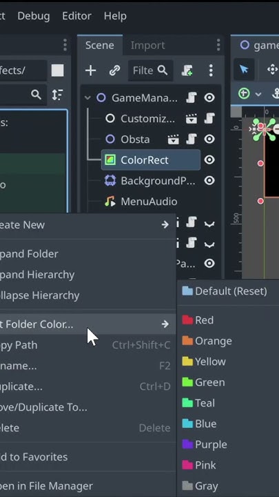 How to set folder color in Godot 4 #gamedev #godot #godot4 #gamedevelopment #tutorial - YouTube