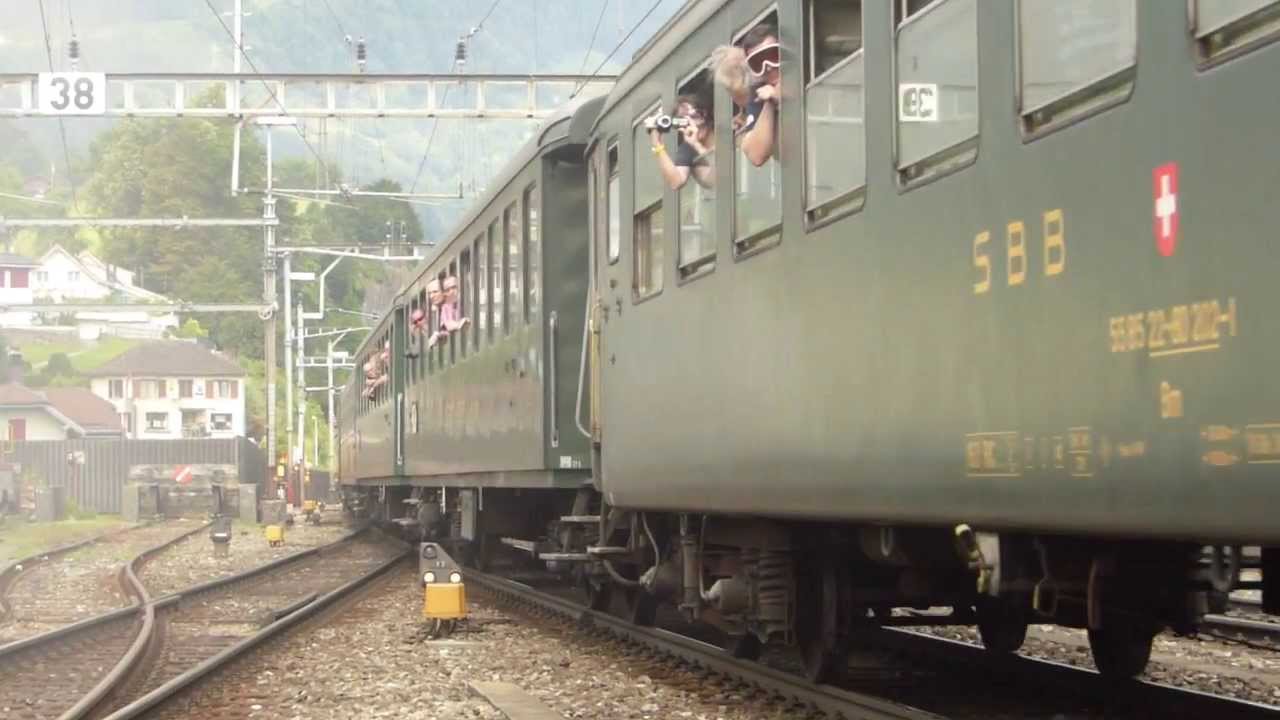 Gotthard Steam II 2015 01: Steam triple-header arrives at Arth-Goldau ...