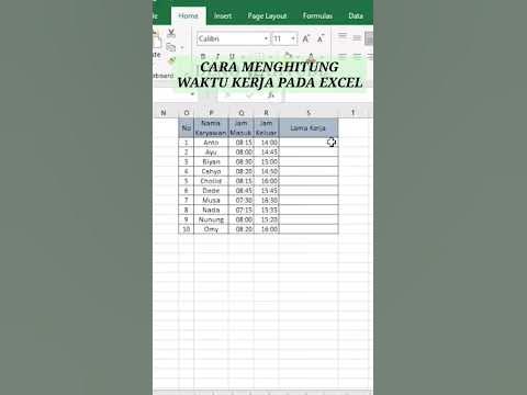 CARA MENGHITUNG JAM KERJA PADA EXCEL #excel #exceltips #exceltricks #exceltutorial #shorts - YouTube