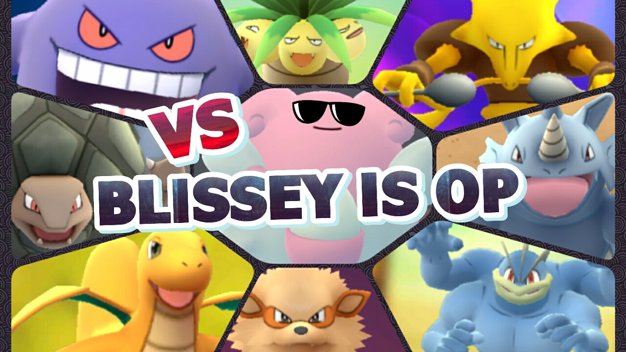 Pokémon GO 2800 cp BLISSEY IS OP! Vs Machamp Gengar Alakazam Golem ...