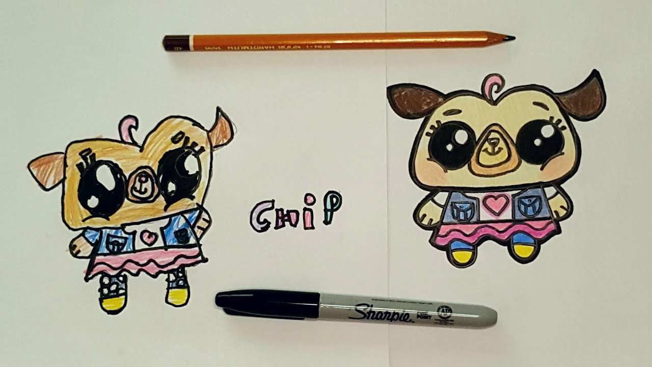 How to draw a cute Chip (from Chip & Potato) / Como desenhar a Chip ...