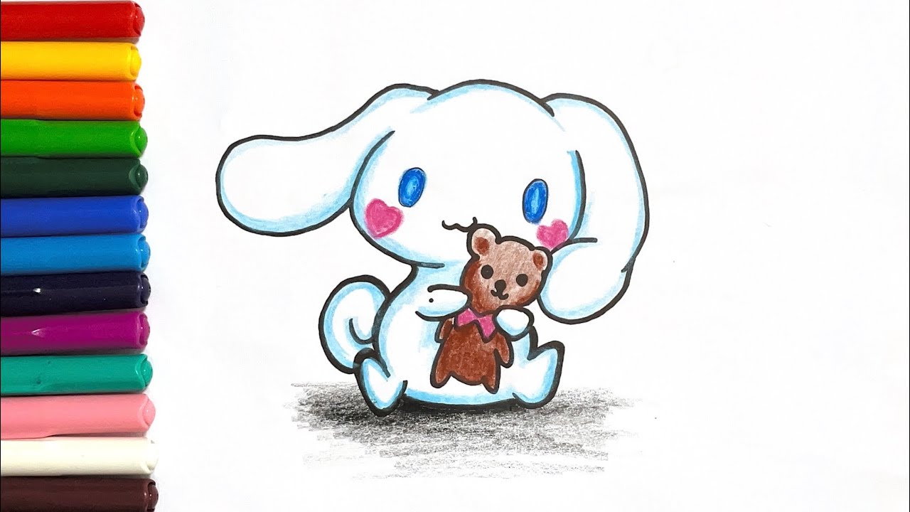 CINNAMOROLL drawing and coloring || How to draw SANRIO CHARACTERS ...
