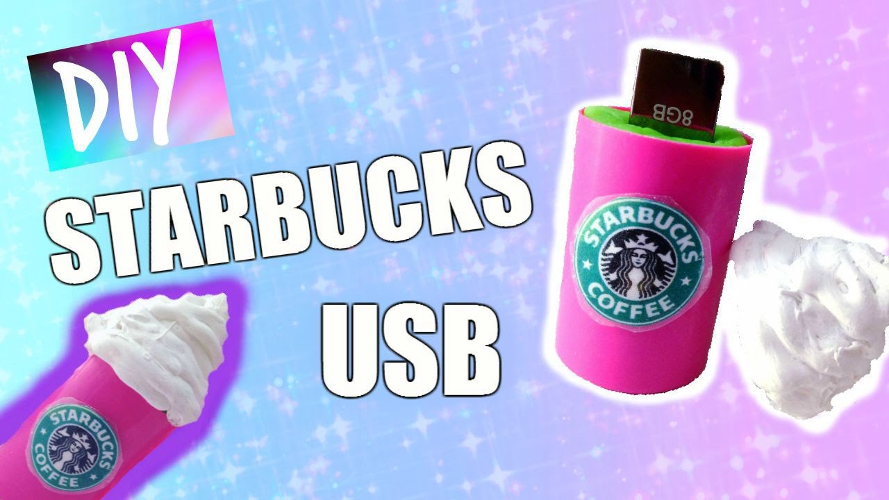DIY STARBUCKS USB FLASH DRIVE | Cheap & Easy | NO BAKE! - YouTube