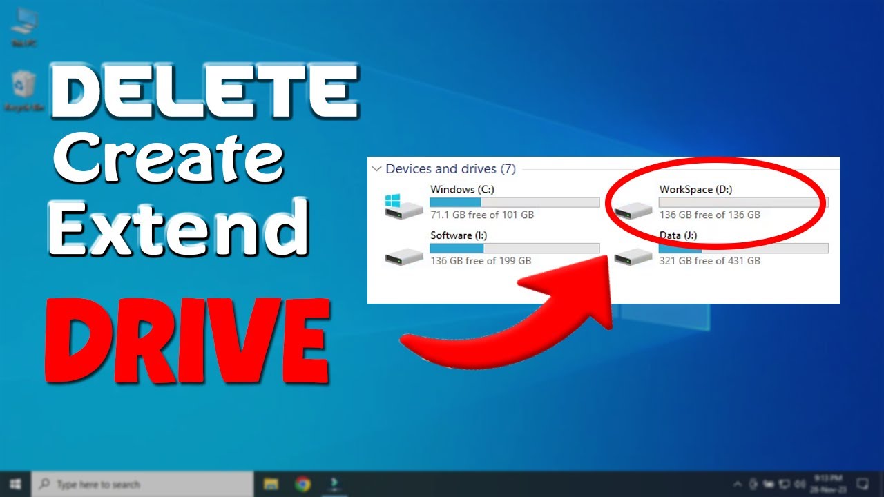 How To Create Delete Extend Hdd Partition In Windows 10 And Windows 11 Create New Drive On
