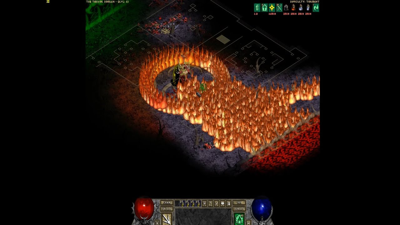 Diablo 1 HD Tchernobog 0.2.0e SpellBlade torment Terror Domain clear ...