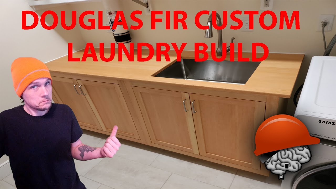 Doug Fir Custom Laundry Build - YouTube