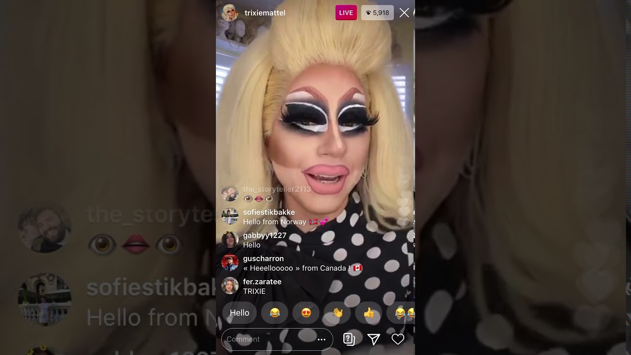 Trixie mattel short Instagram live 7/11/2020 - YouTube
