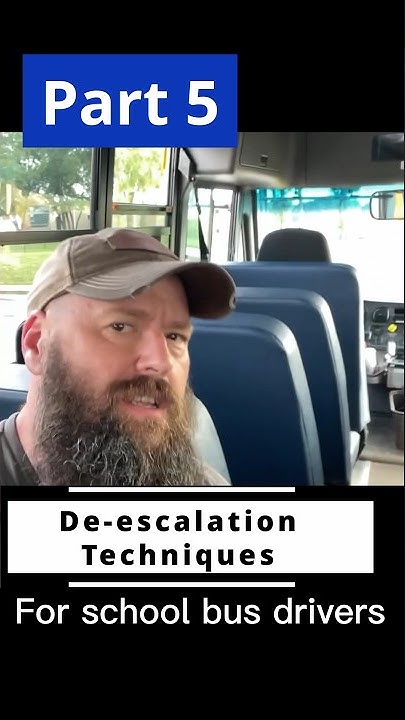 De-Escalation Techniques for School Bus Drivers - YouTube
