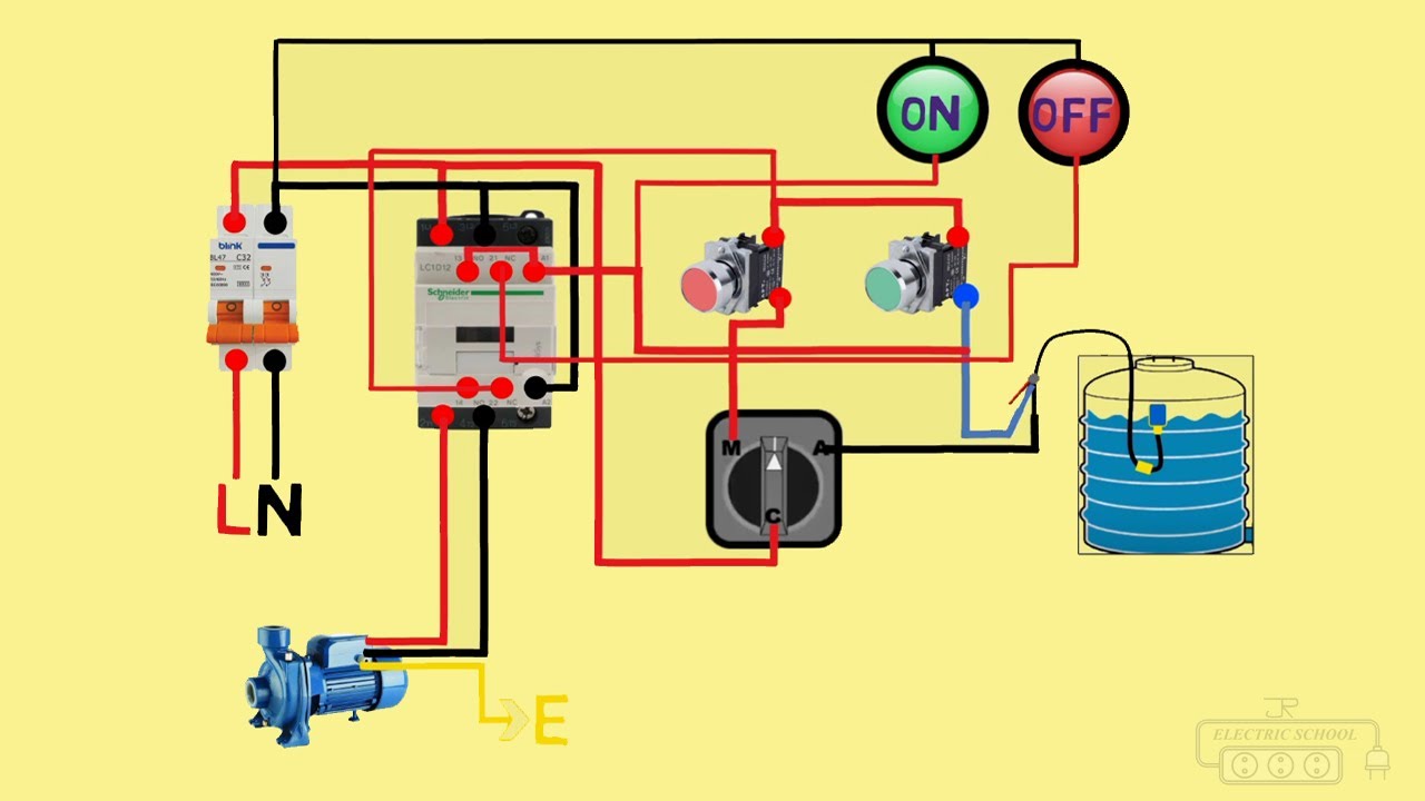 Indicator Connection Float Switch Auto And Manual Single Phase Water Pump Youtube