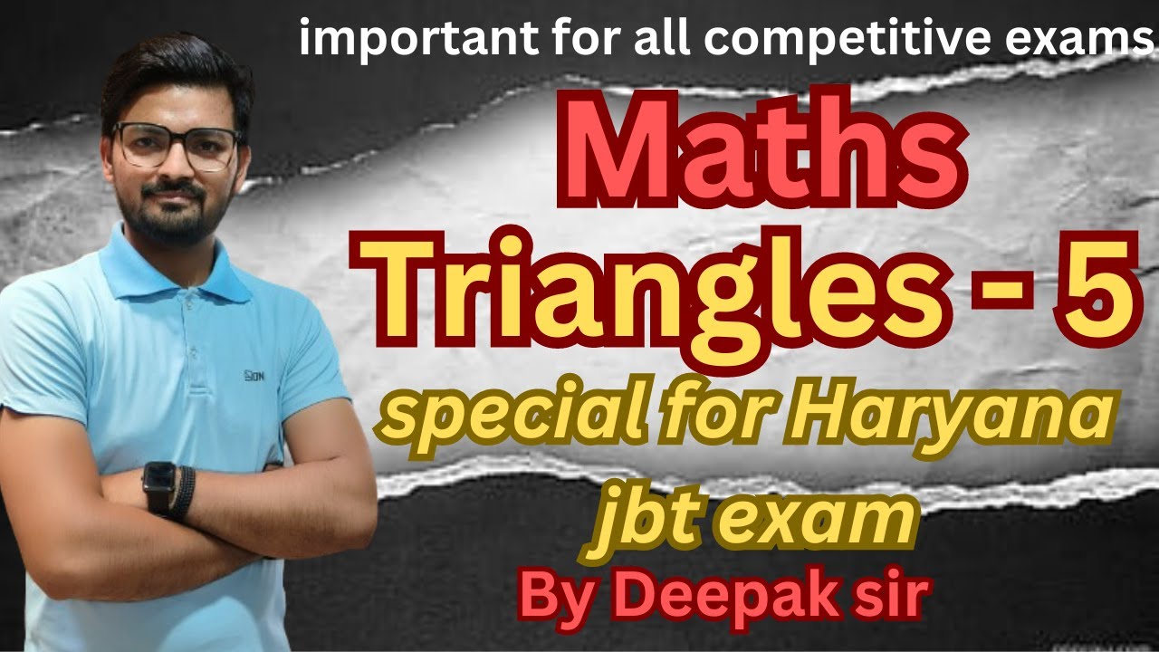 Triangle basic to advanced level part5 By Deepak sir #haryanacetexam #math's #haryanajbt # ...