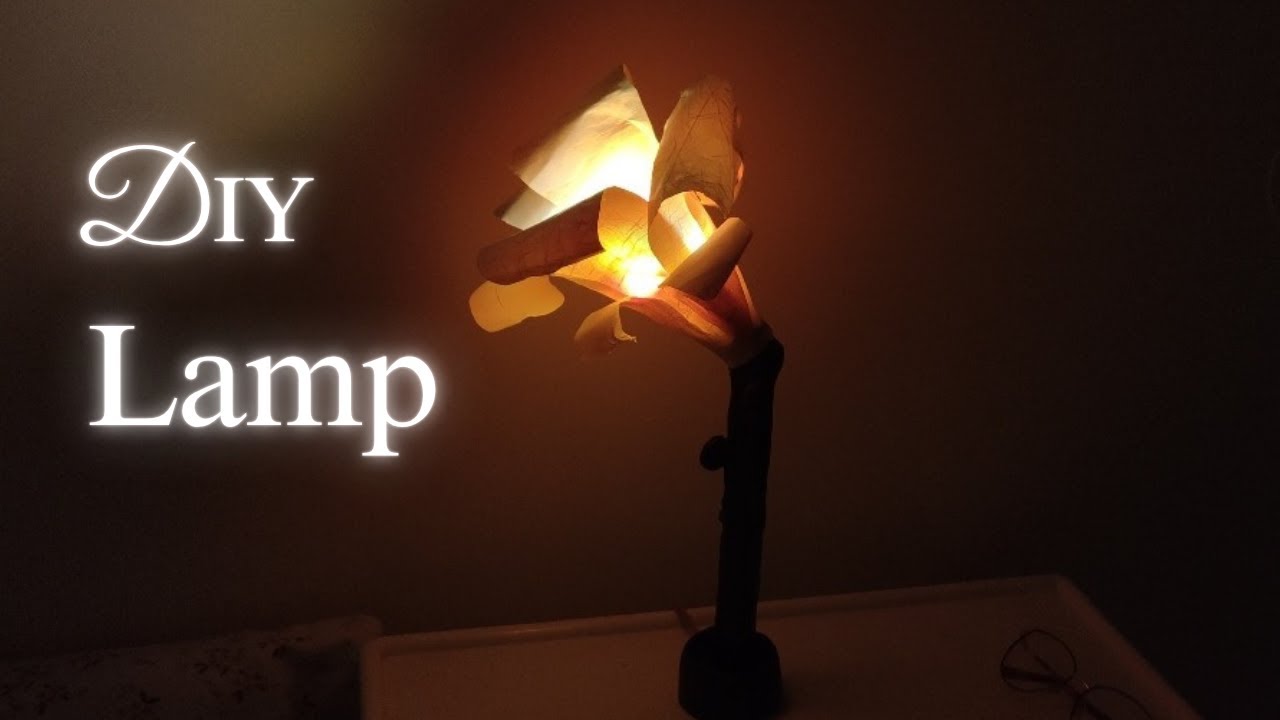 DIY flower lamp - YouTube