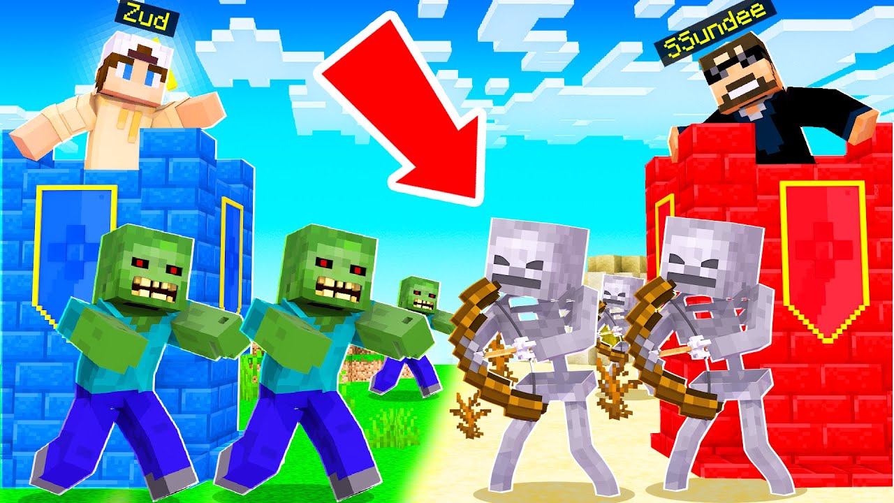 INSANE 2v2 Mob Base Defense in Minecraft - YouTube