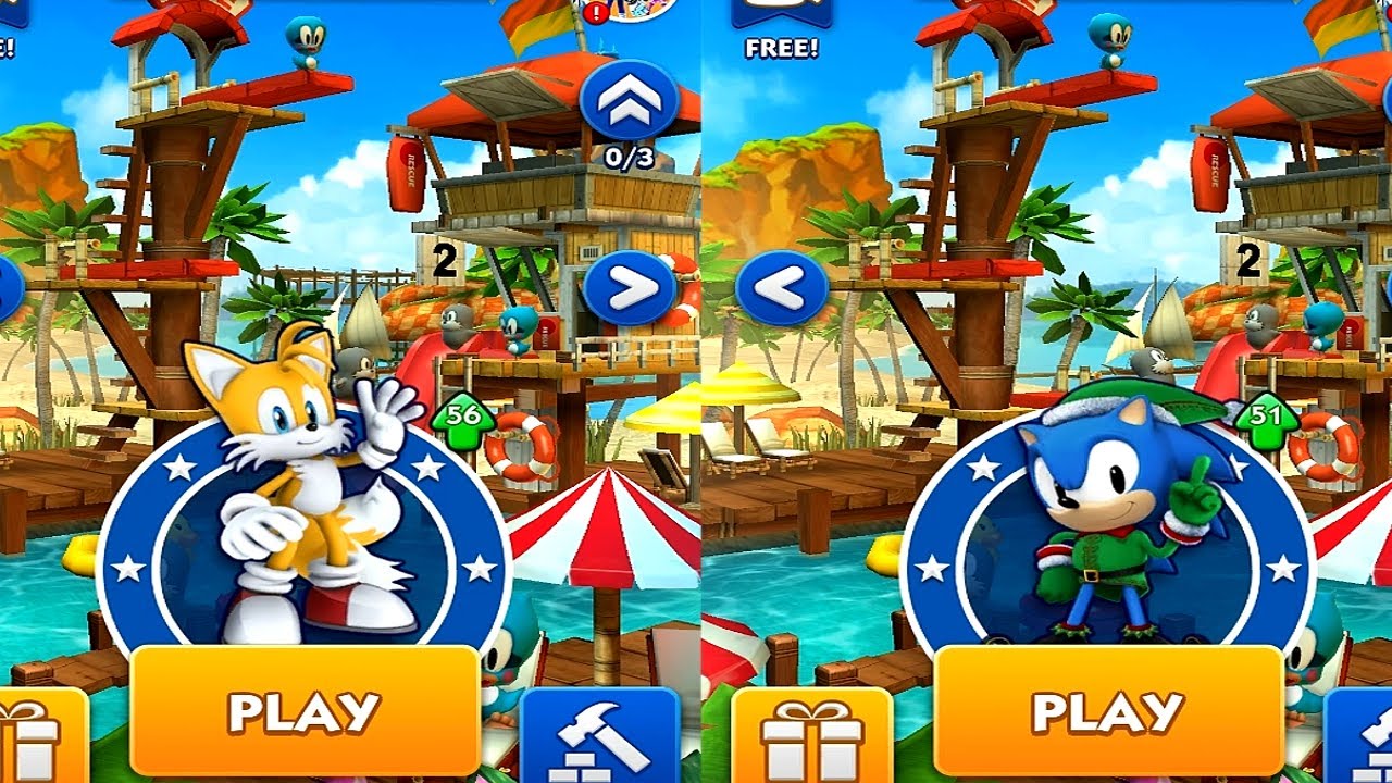 Sonic Dash TAILS VS ELF CLASSIC SONIC Android iPad iOS Gameplay HD ...