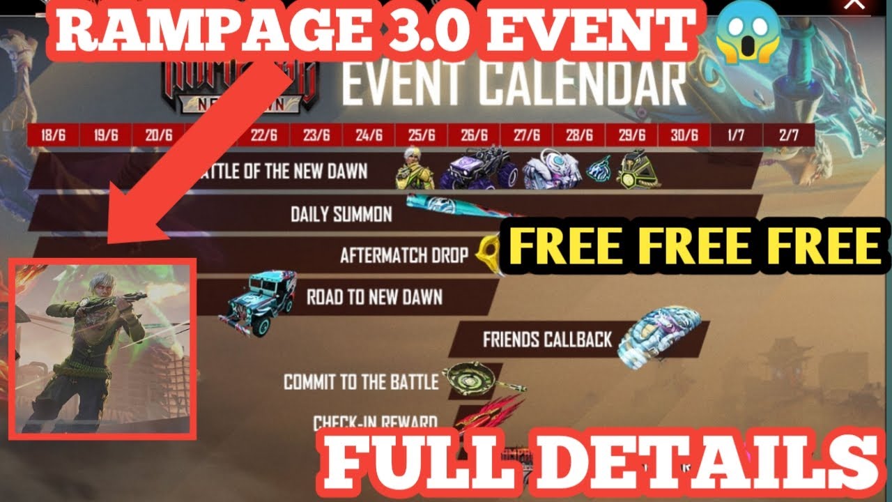 NEW RAMPAGE EVENT FULL DETAILS 😀 || RAMPAGE 3.0 ️ || FREE FREE FREE ...