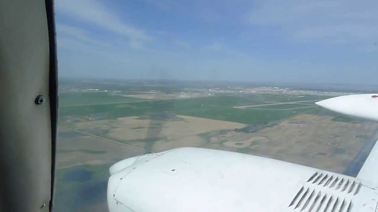Approach and Landing - Cessna 310 - Saskatoon (CYXE) - YouTube