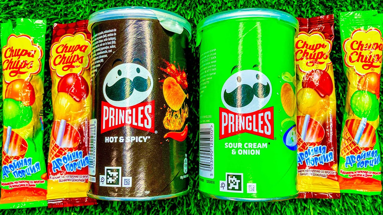 Pringles Yummy Rainbow Lollipops Unpacking ASMR good asmr Sweets lots ...