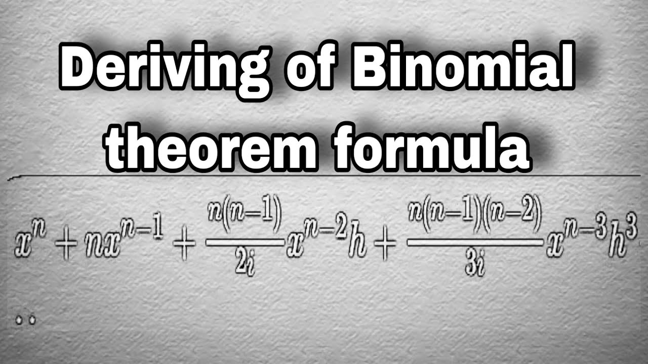 Binomial theorem Expansion Part 1 | Calculus mathematics - YouTube