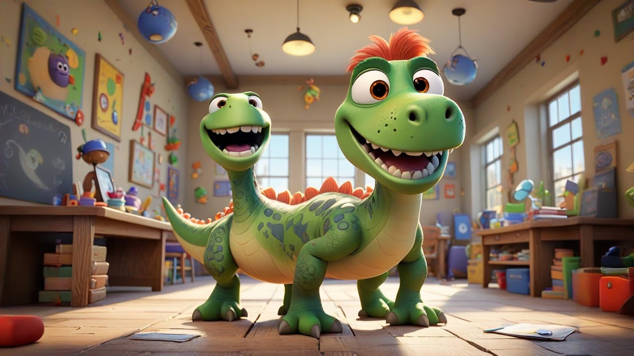 The Dino That Danced on My Desk 🦖💃 | Funny Nursery Rhymes Songs for ...