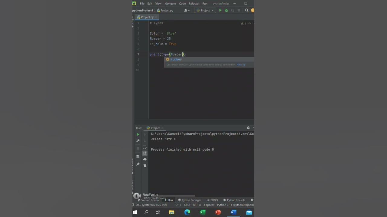 Python Type Classification Pythonforbeginners Pythonprogramming Pythontutorial Youtube
