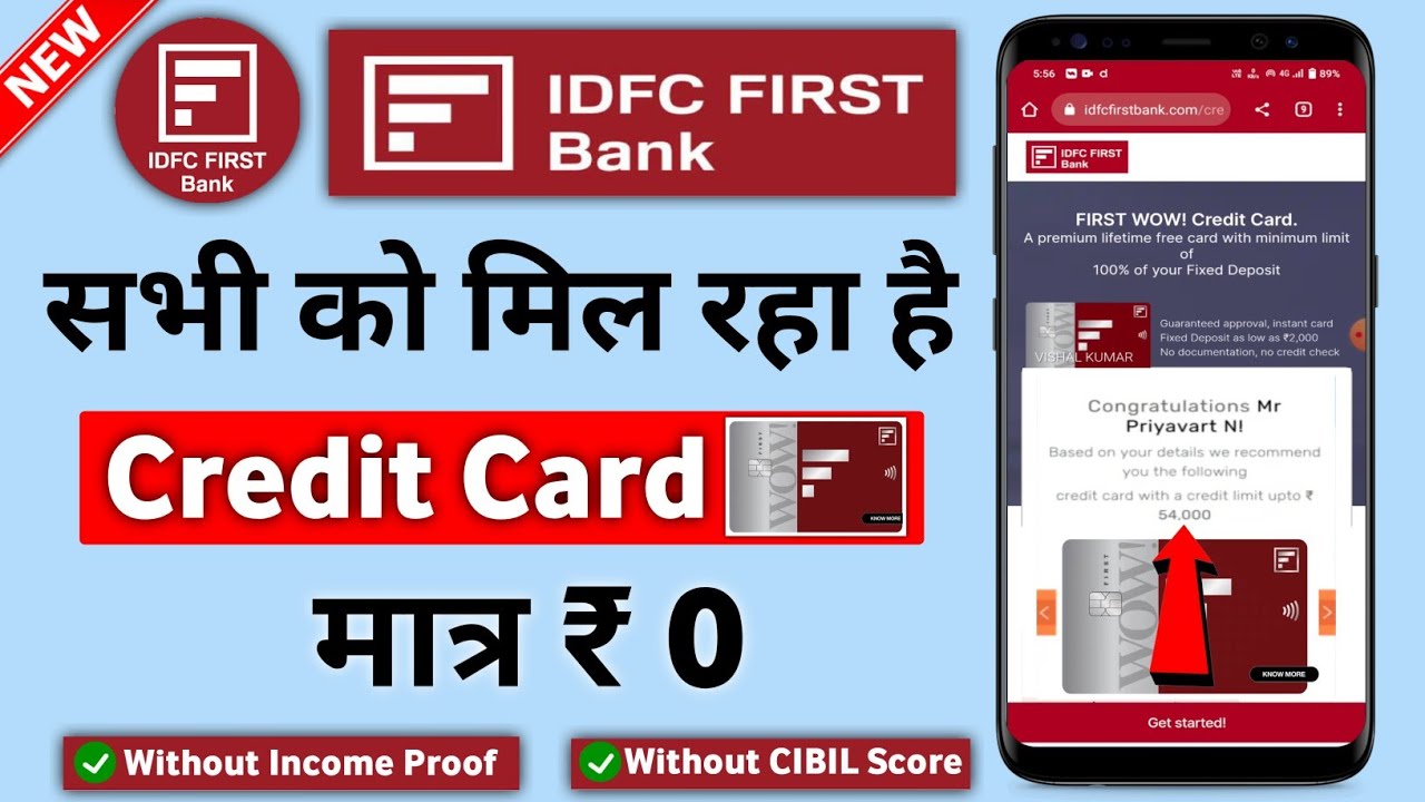 idfc bank credit card | Lifetime free credit Card | IDFC First Bank ...
