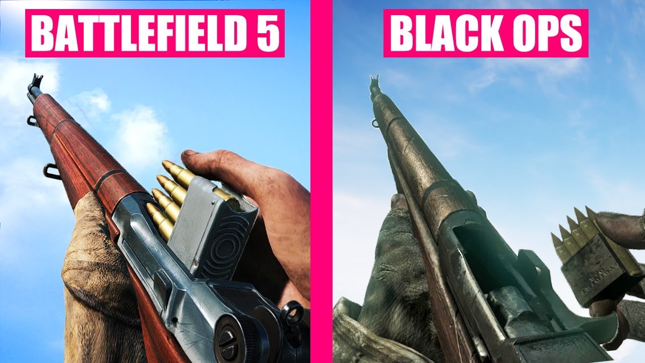 Battlefield 5 vs Call of Duty Black Ops Weapons Comparison - YouTube