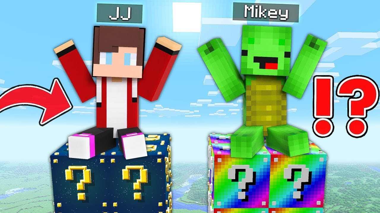JJ vs Mikey LUCKY BLOCK Tower Race Battle - in Minecraft Challenge Maizen! - YouTube