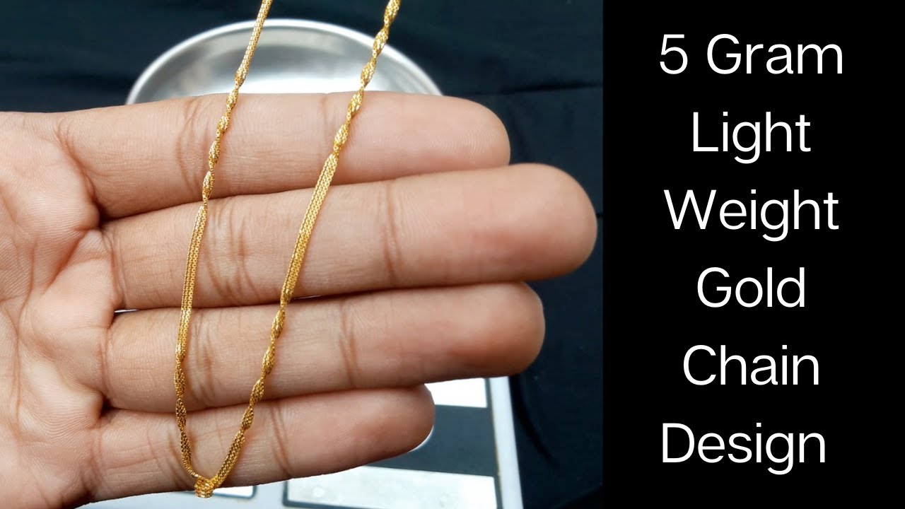 Light Weight Gold Chain Design with weight and Price | Gold Chain ...