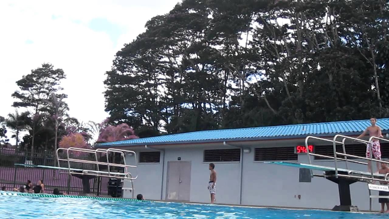 double front flip into pool - YouTube