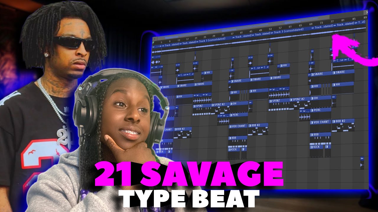 Cooking up a 21 Savage Type Beat in FL Studio - YouTube