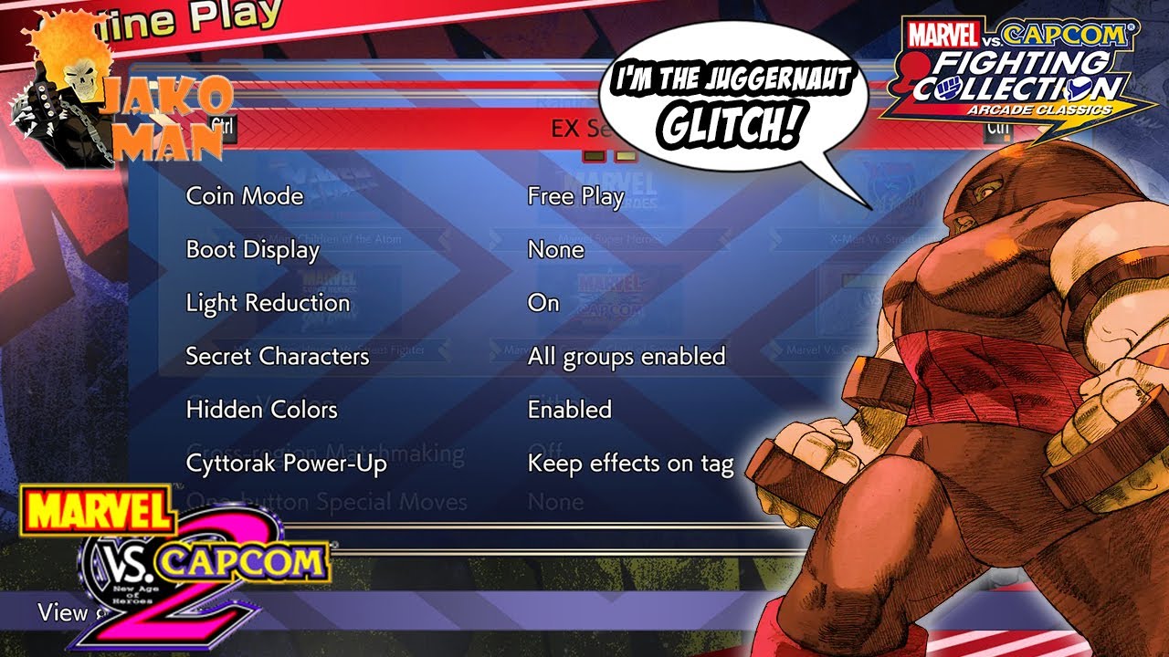 The Juggernaut Glitch is Back! (MVC Fighting Collection) - YouTube