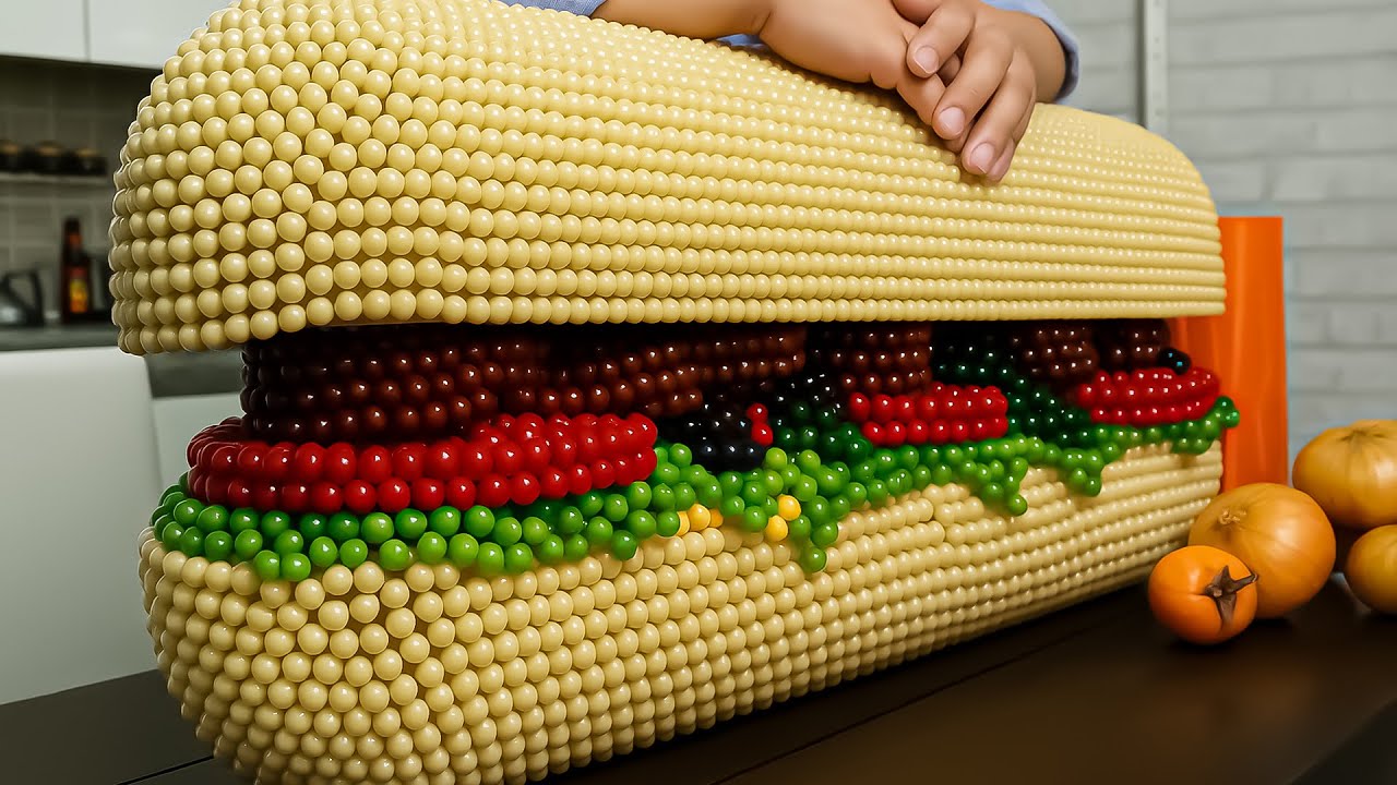 Magnetic Balls Sandwich - Magnetic In Real Life / Stop Motion Cooking ...