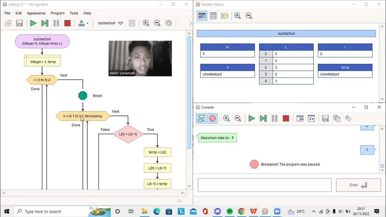 TUGAS PENJELASAN TENTANG BUBBLE SORT - YouTube