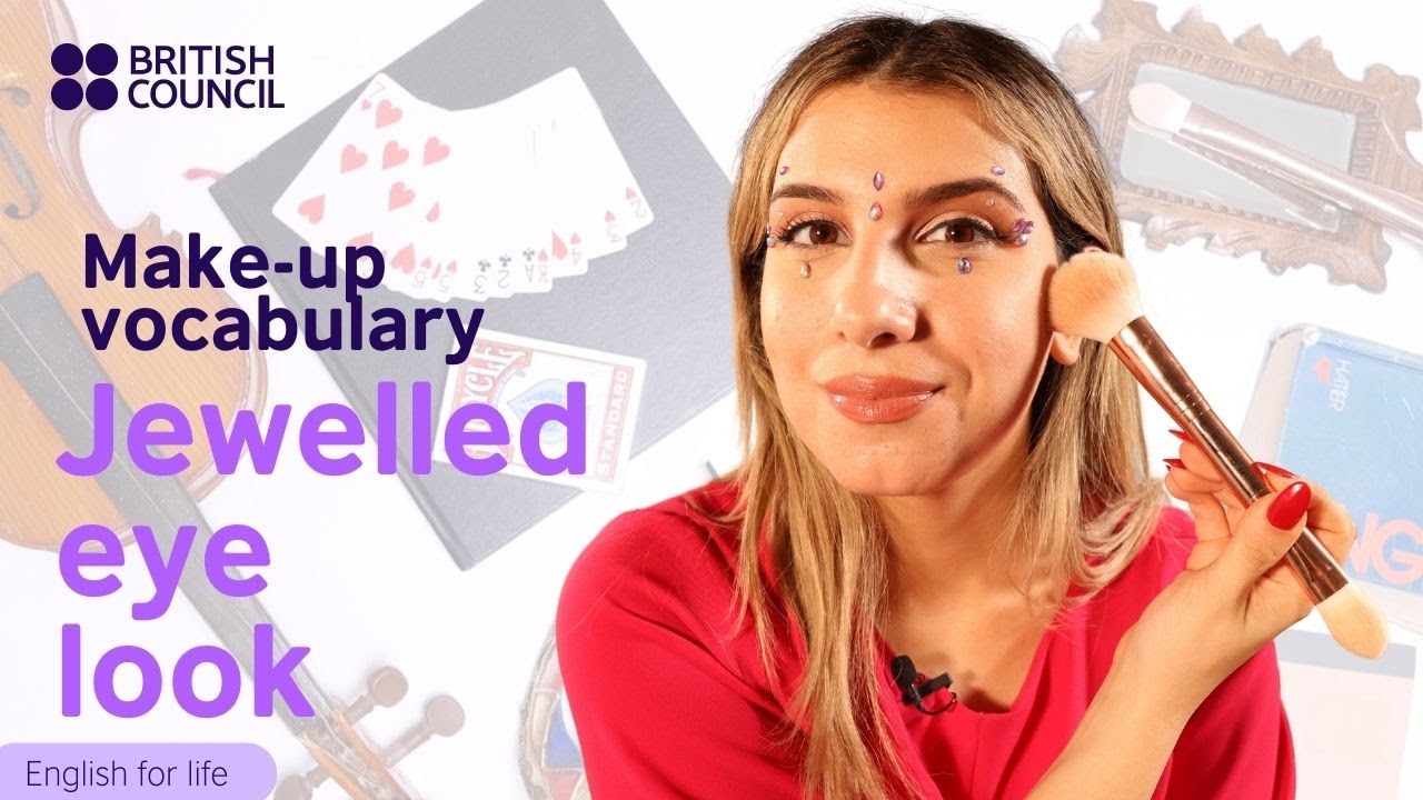 Make-up vocabulary in English: a jewelled eye - YouTube