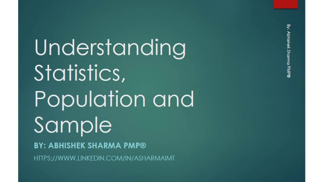 What is Statistics? Concept of Population and Samples. - YouTube