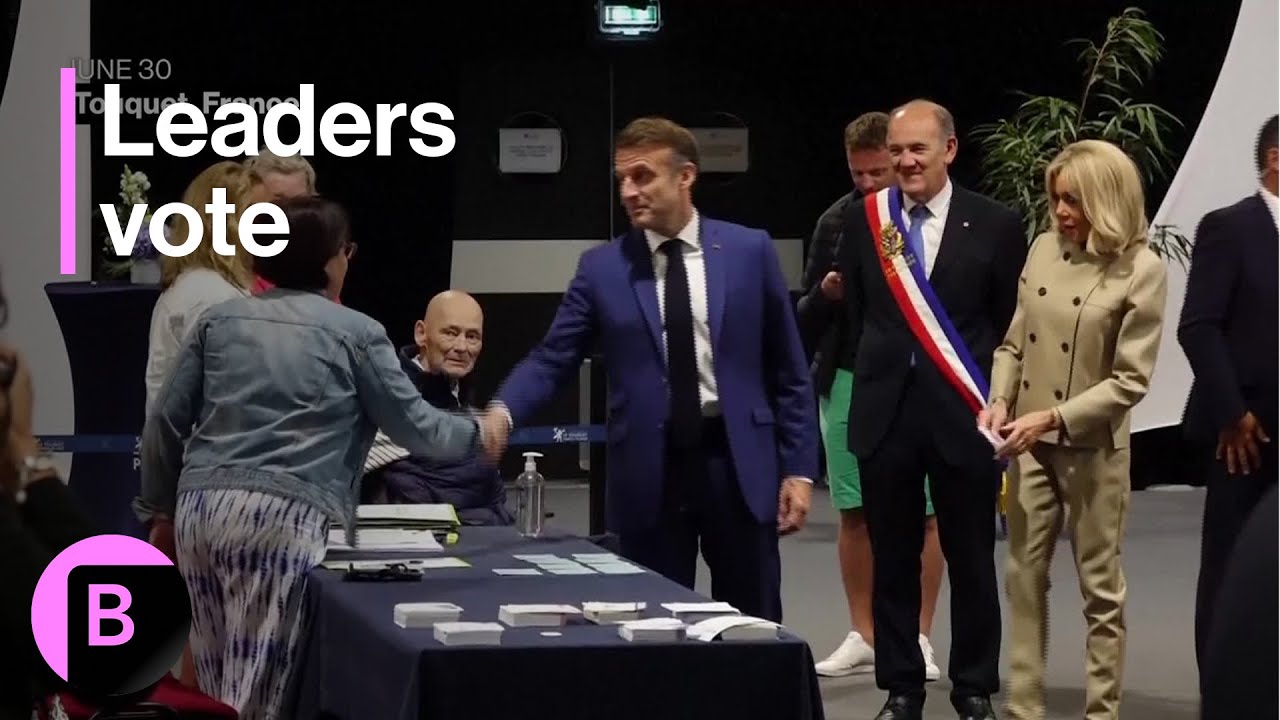 French Elections: Leaders Cast Ballots in First Round of Votes - YouTube