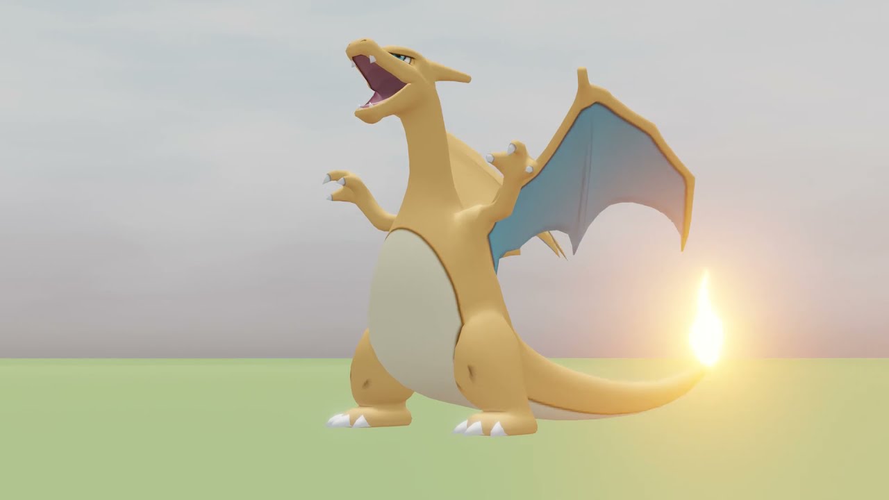 Charmeleon Evolves Into Charizard [Blender Animation] - YouTube