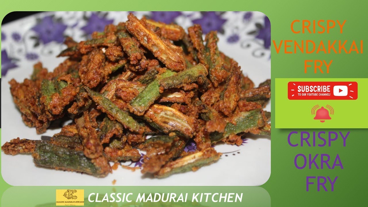Crispy Vendakkai Fry | Crispy Bhindi Fry | Ladies Finger Fry Recipe ...