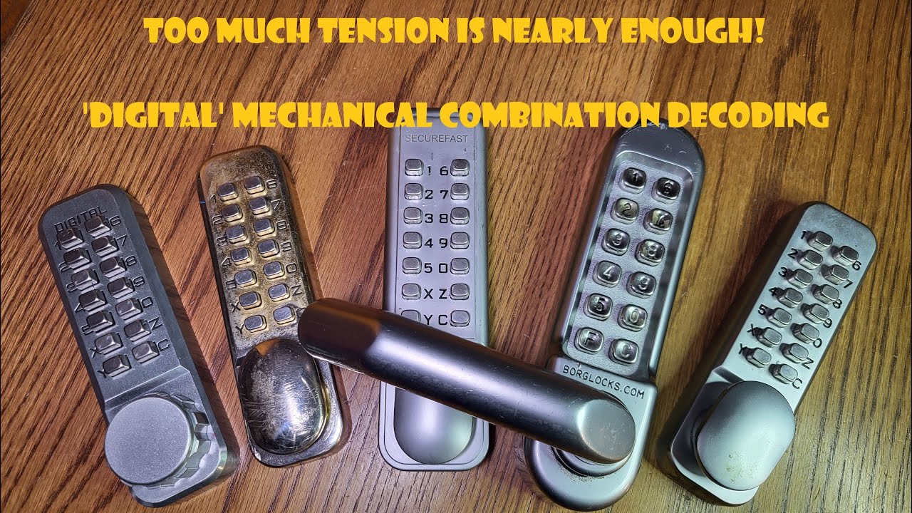 Too Much Tension is Nearly Enough - Decoding 'Digital' Mechanical Locks ...