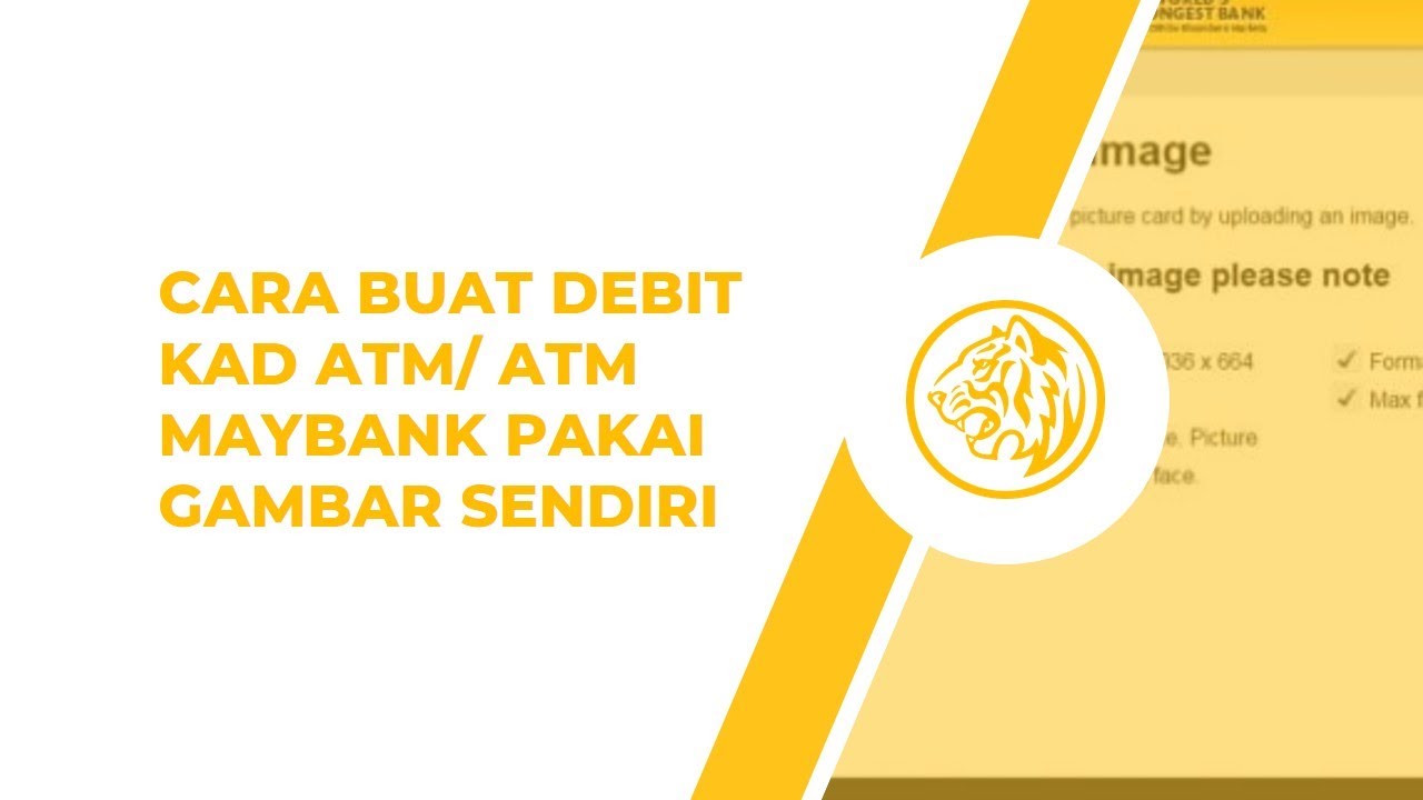 Cara Buat Kad Debit ATM Maybank Pakai Gambar Sendiri - YouTube