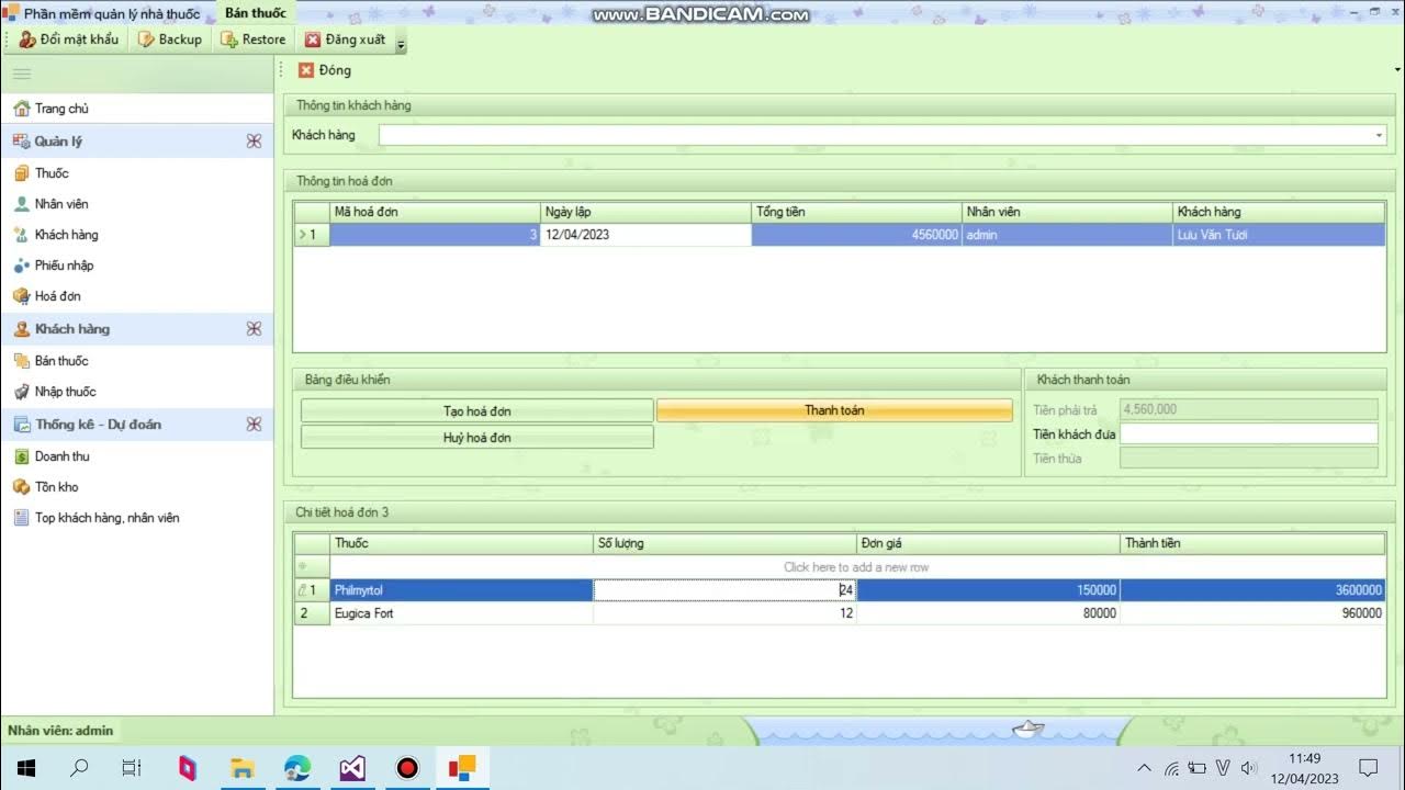 Full code winform sql server quản lý nhà thuốc giao diện đẹp sử dụng mô ...