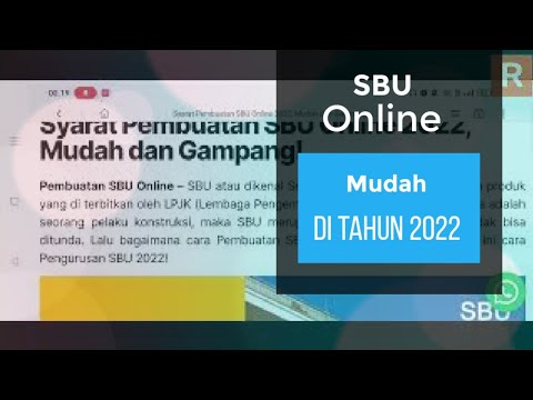 Syarat SBU Online Tahun 2022 - YouTube