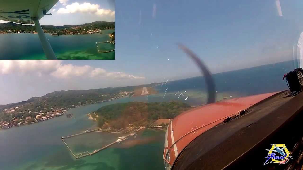 HD Visual Flight Route from Ilopango MSSS to Roatan MHRO - YouTube