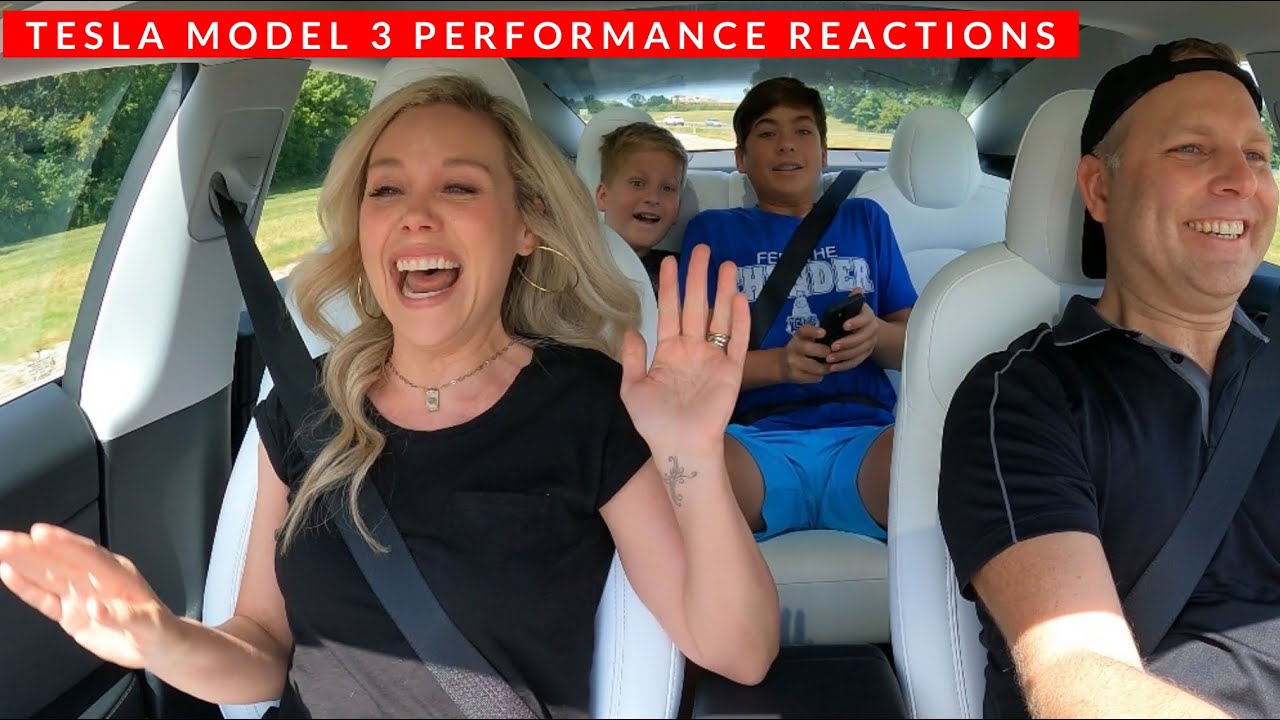 AMANDA’S THRILLING TESLA MODEL 3 PERFORMANCE REACTION | Acceleration ...