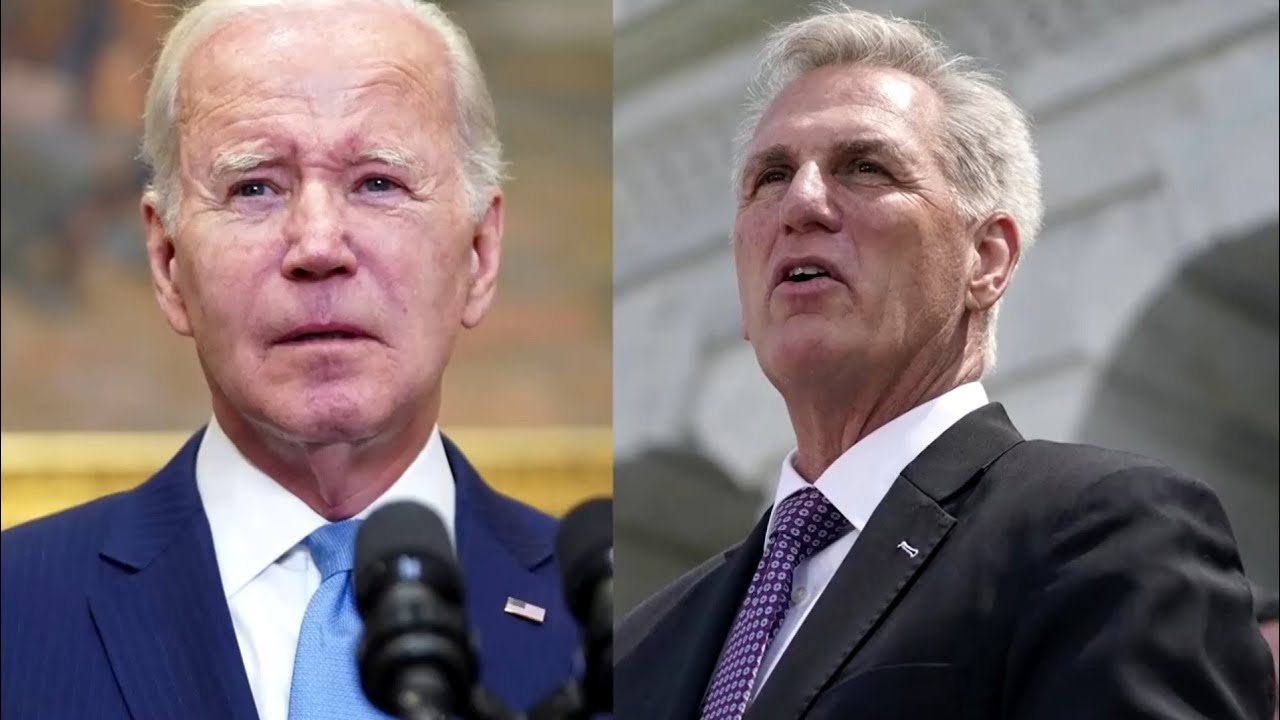 President Joe Biden and top US congressional Republican Kevin McCarthy ...