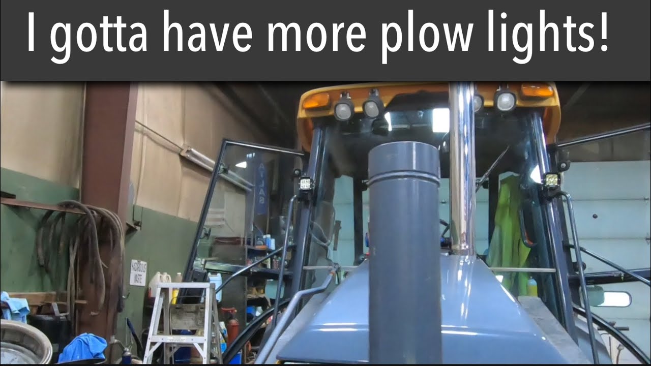 Adding led driving lights to a John Deere backhoe, and fabricating ...